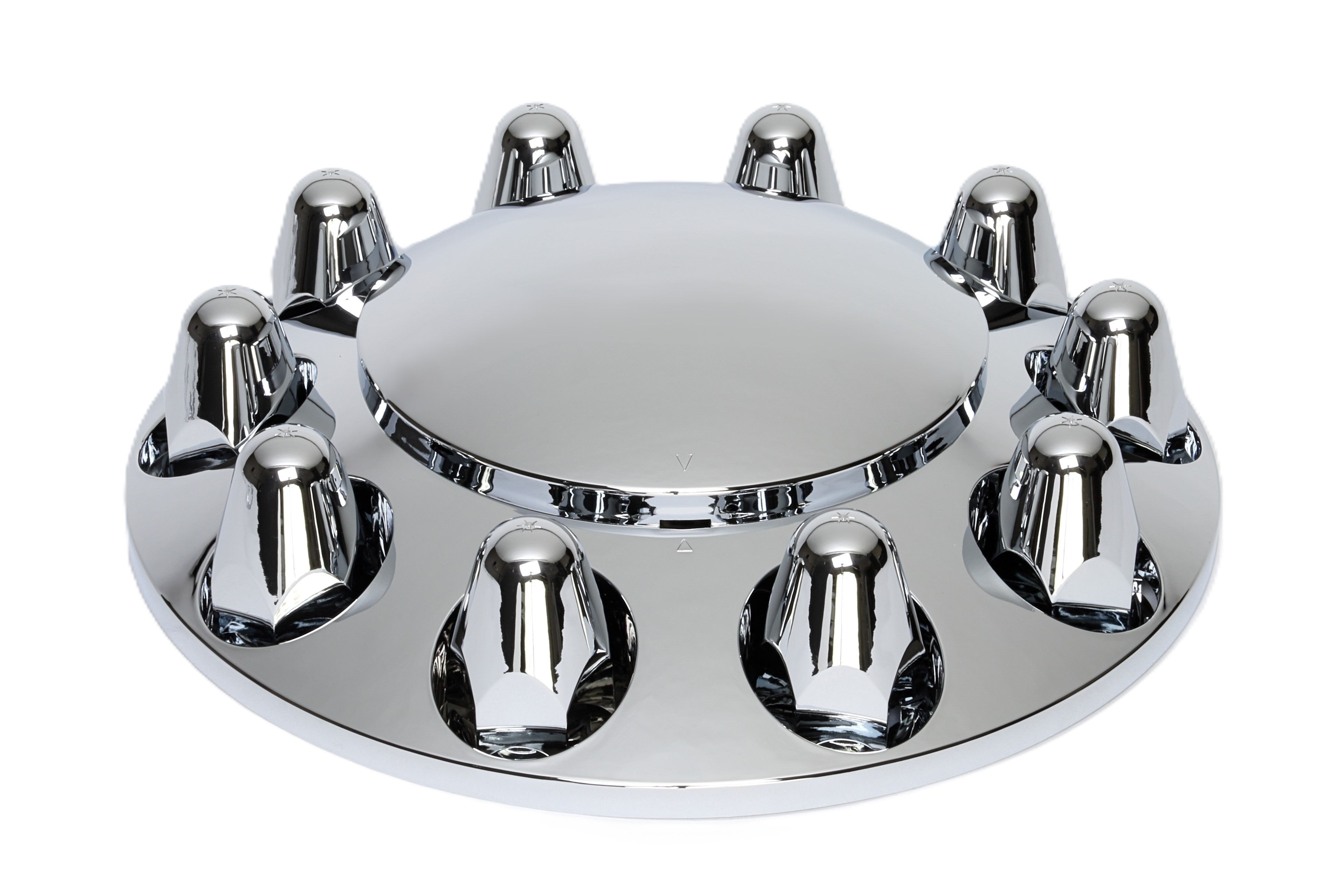 ABS Front Cover Kit with Removable Cap, 10 Lugs, 1.5'' Nut cover, Push ...